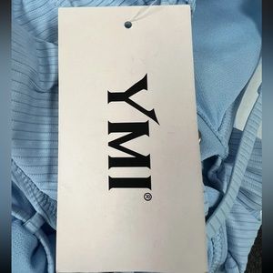YMI | Swim | Ymi Removable Cups Ribbed Tie Front And Back Nwt Blue ...